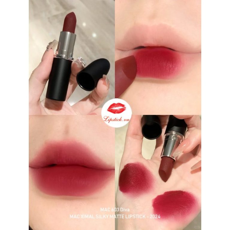 Son MAC 603 Diva Màu Đỏ Rượu - MACXIMAL Silky Matte MỚI NHẤT
