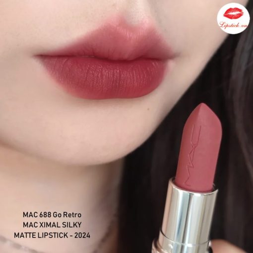 Son MAC 688 Go Retro Màu Nâu Hồng Đào - MACXIMAL Silky Matte Mới